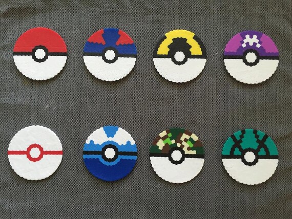 Pokeball Perler Bead Design Pokeball Perler By AshersAbsolution On