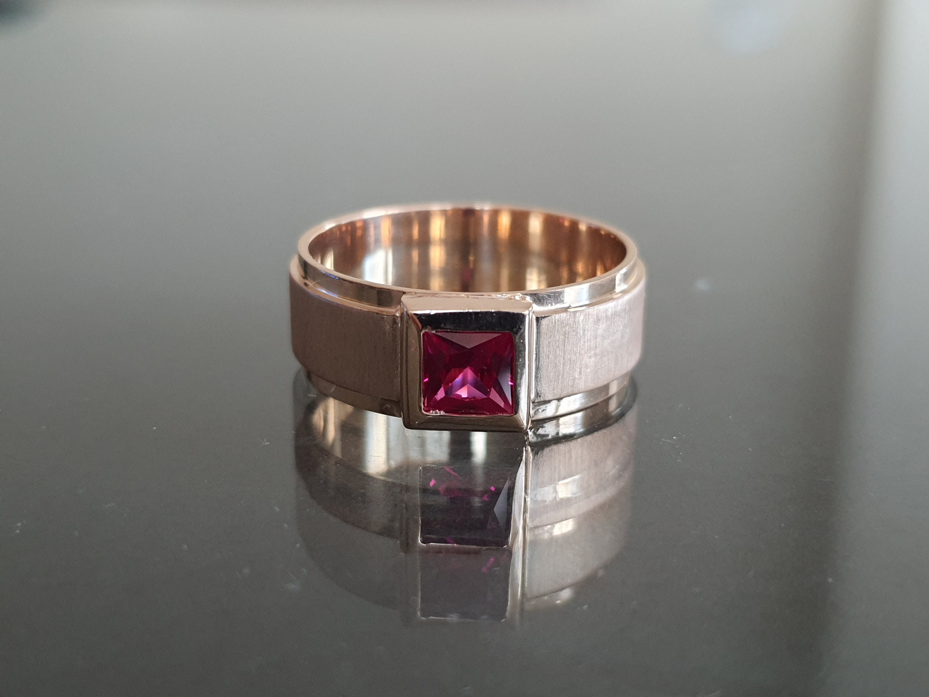 Ruby ring Men Ruby Ring Gold Ruby Ring Anniversary Wedding | Etsy