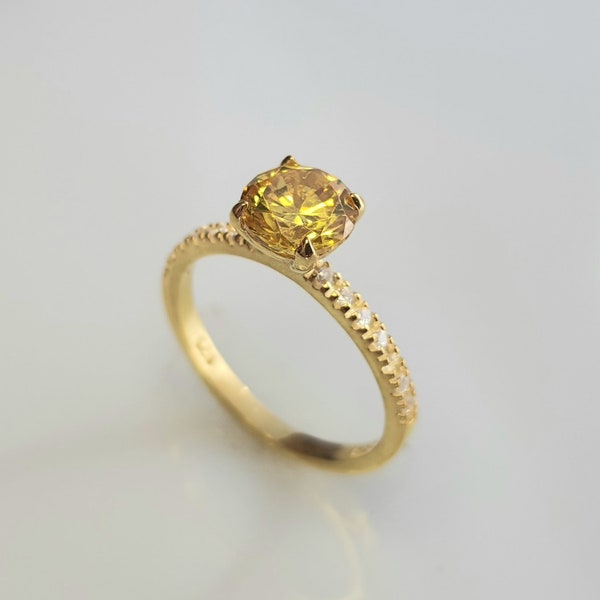 Yellow Topaz Ring - Etsy