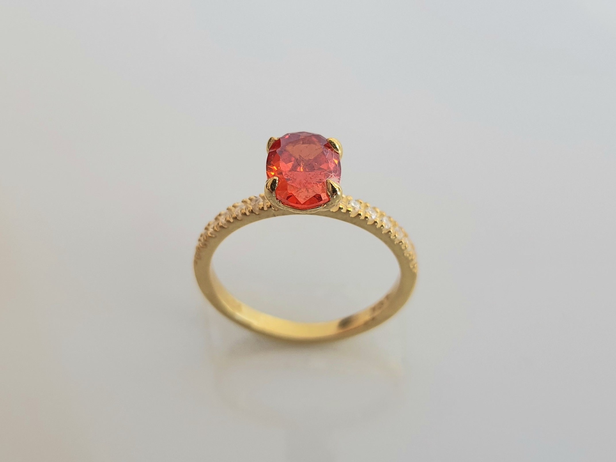 Orange Topaz Ring Orange Topaz Rings for Women Engagement | Etsy