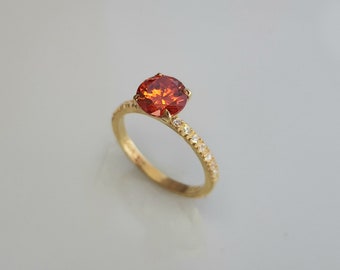 Orange Topaz Ring - Etsy