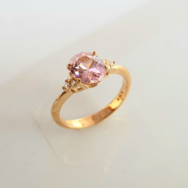 Pink Stone Ring - Etsy