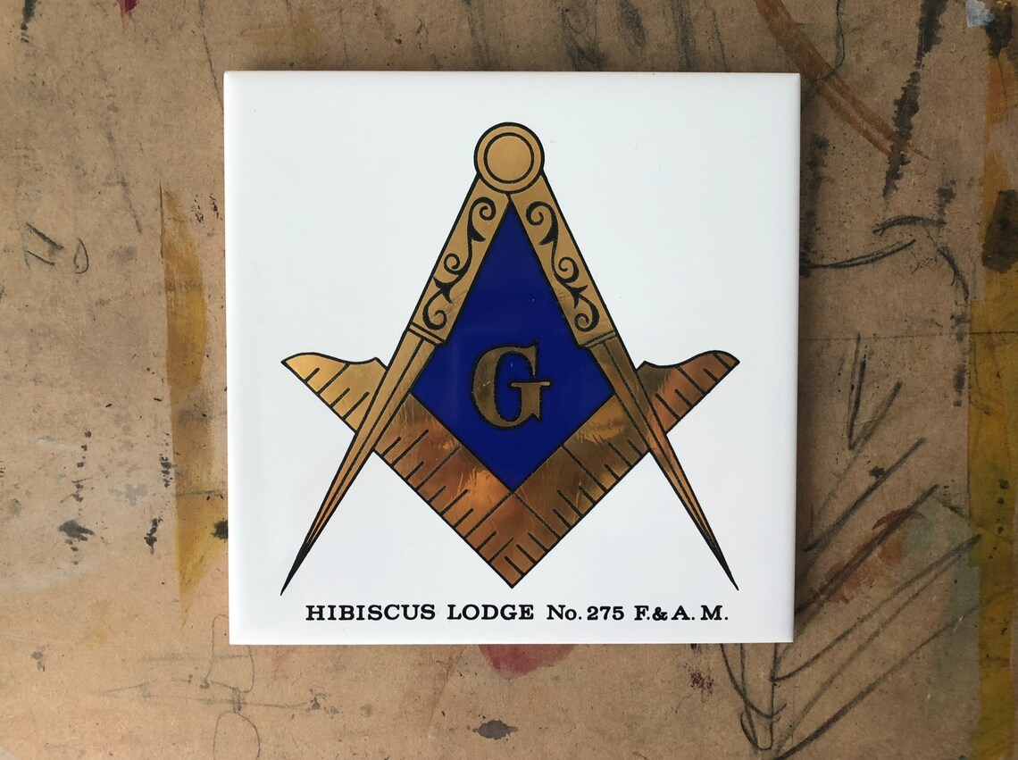 Vintage Masonic Masons Ceramic Tile collectible | Etsy
