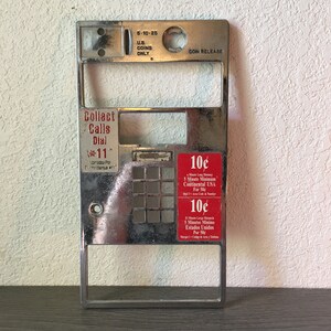 Vintage Pay Phone Front Cover, Wall Art Display Piece, Vintage ...