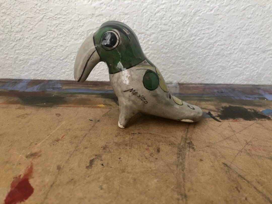 Vintage Tonala Toucan Bird Figurine Mexican Pottery Folk Art, Vintage ...