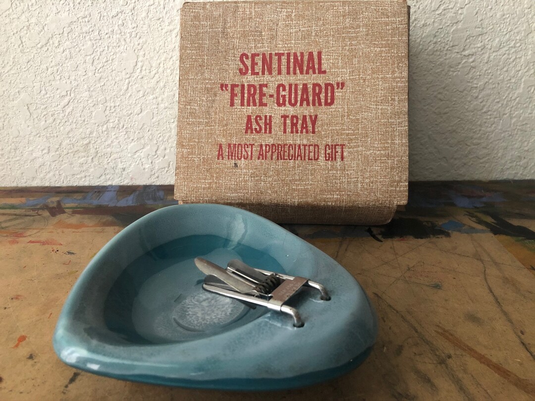Vintage Sentinal Fire Guard Ashtray, Mid Century Modern Ashtray, Mid ...