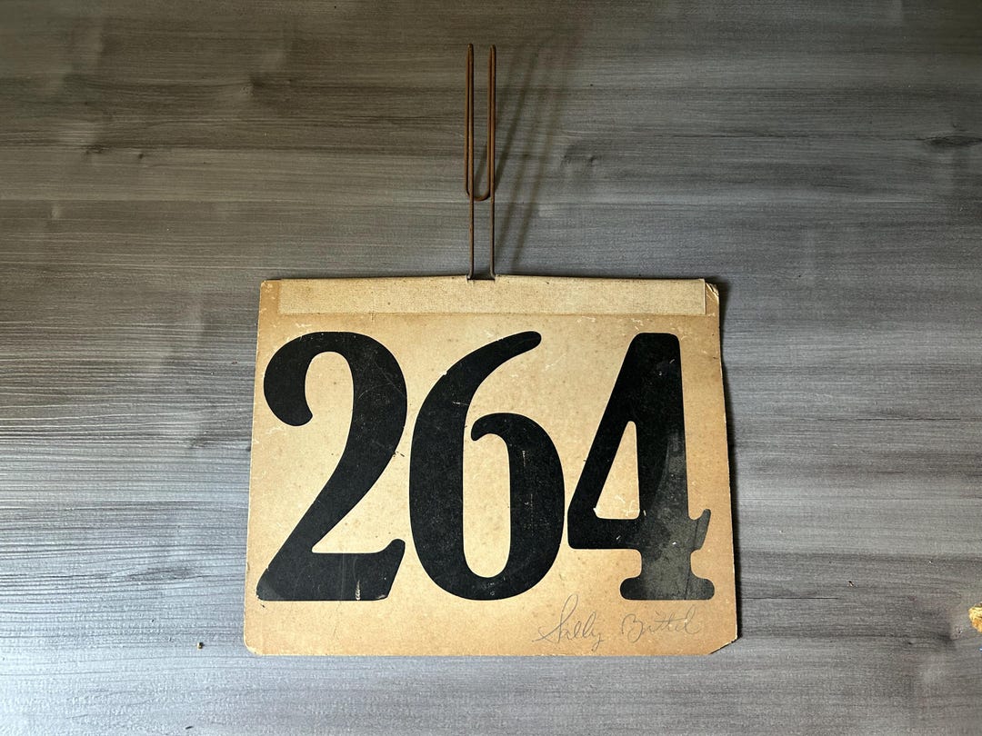 Vintage Number Cardboard Number 264, Horse Show Rider Back Numbers ...