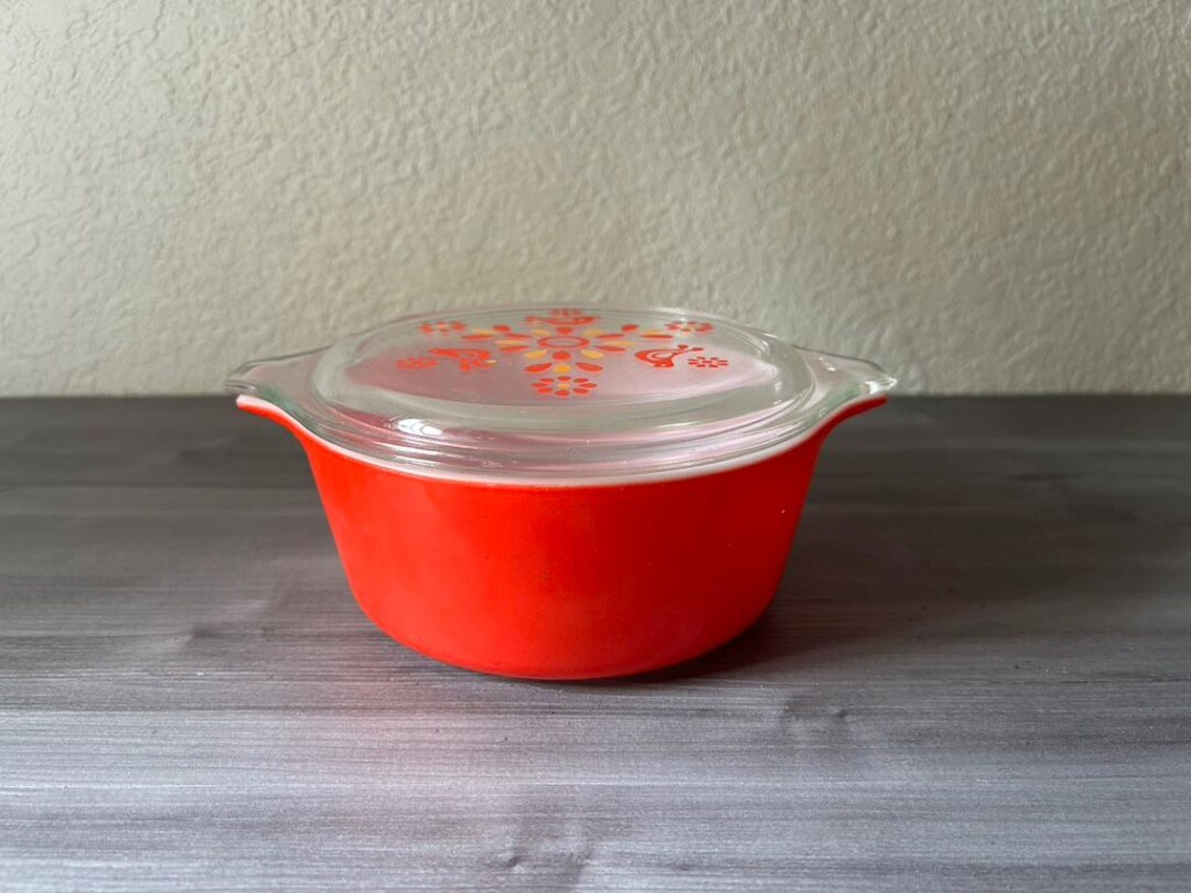 Vintage Pyrex Friendship Birds 472 1 1/2" Qt Casserole Dish, PYREX ...