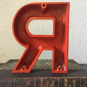 Reclaimed Metal Sign Capital Letter "r" Wedding,industrial Salvage ...