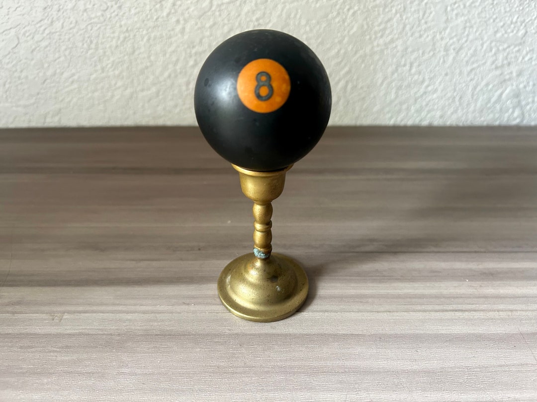 Antique Clay Billiard Ball Number 8, Belgium 8 Ball, Standard Pool Ball ...