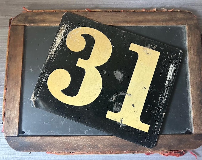 Vintage Number Plate 31 Enamel Number Address Plaque Street Sign Plaque ...