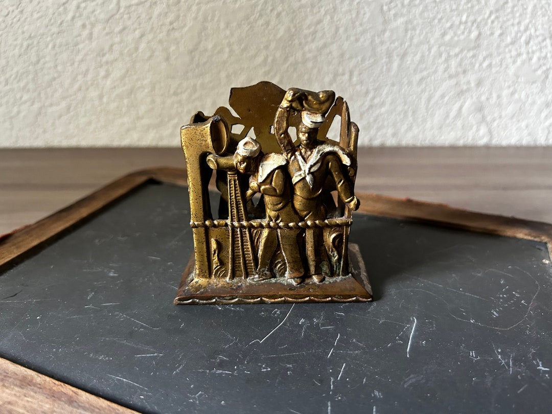 Vintage Naval WW1 Brass Large Matchbox Holder, Collectible Match Box ...