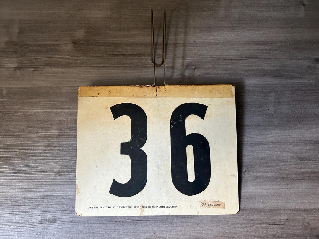 Vintage Number Cardboard Number 36, Horse Show Rider Back Numbers ...