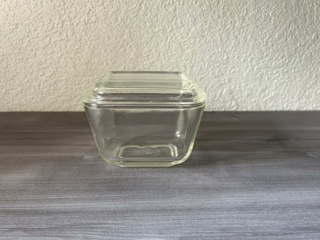 Vintage 1950’s Pyrex 501-B Clear Glass Refrigerator Storage Dish W ...