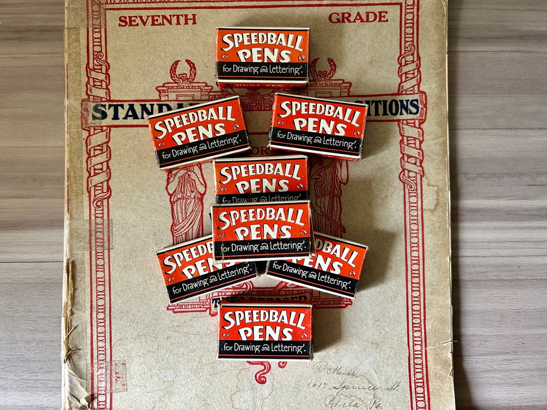 Vintage Speedball Pen Nibs 7 Boxes, Hunt Pen Company Speedball Nibs - Etsy