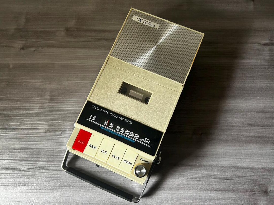 Vintage TOHO Radio Recorder, 1970s Stereo Cassette Tape Deck Recorder ...