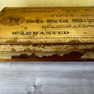 Antique Spool Crate Box, Clarks O.N.T Spool Storage Box, Antique ...