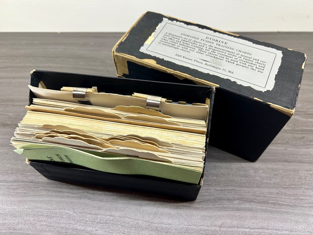 Vintage Dvorine Animated Fusion Training Charts 1933 Sterescope Cards ...