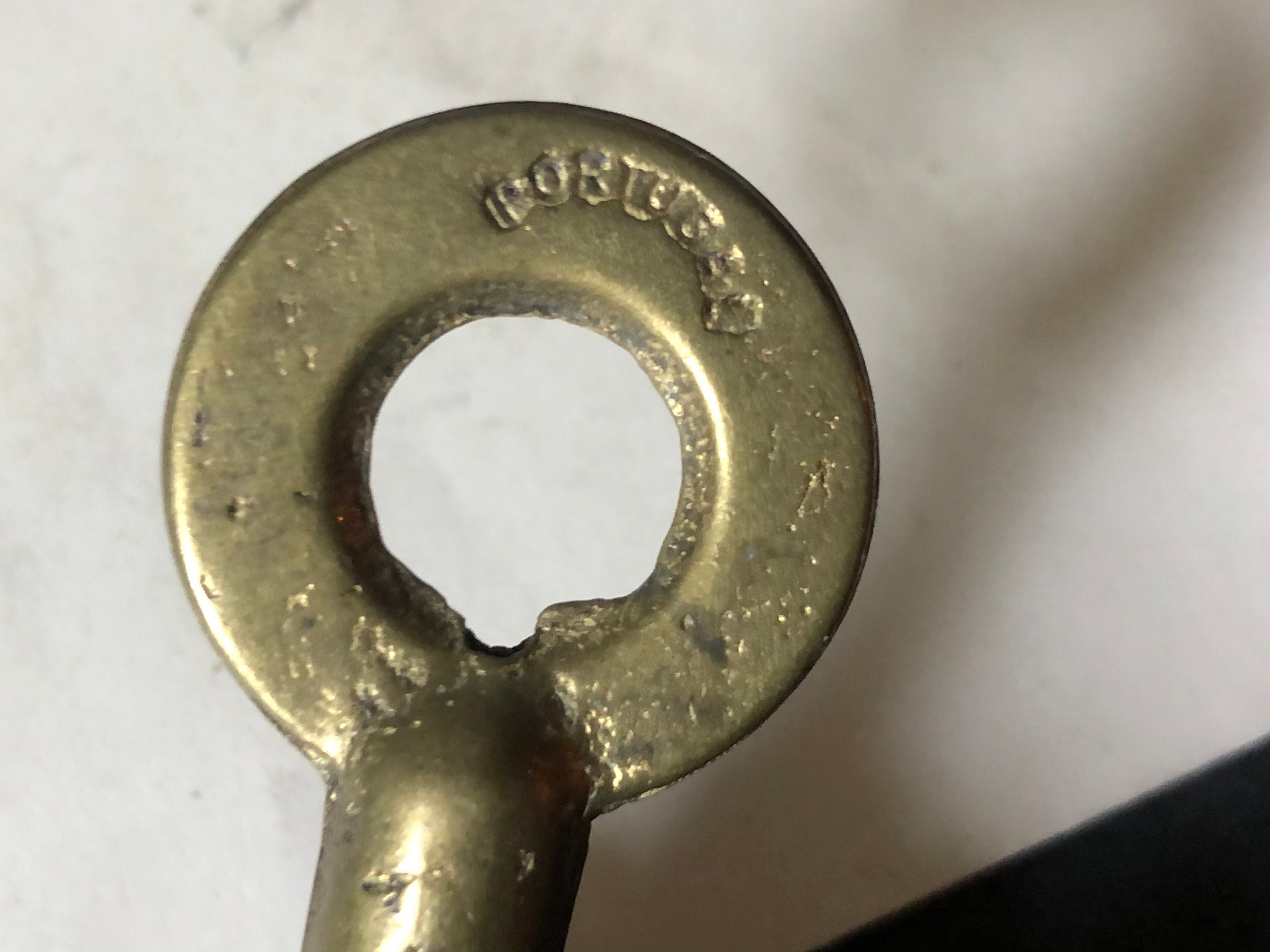 Vintage Portugal Railroad Brass Hollow Lock Key Antique | Etsy