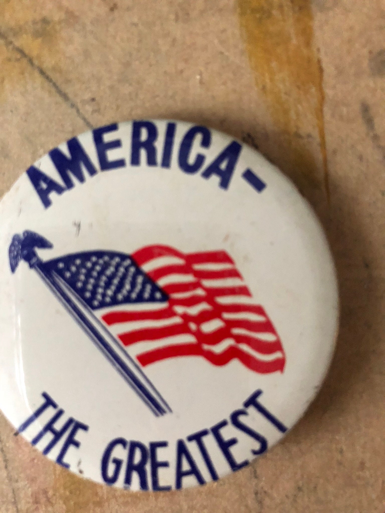 Set of 3 America Political Button, Vintage Patriotic Pinback Button ...