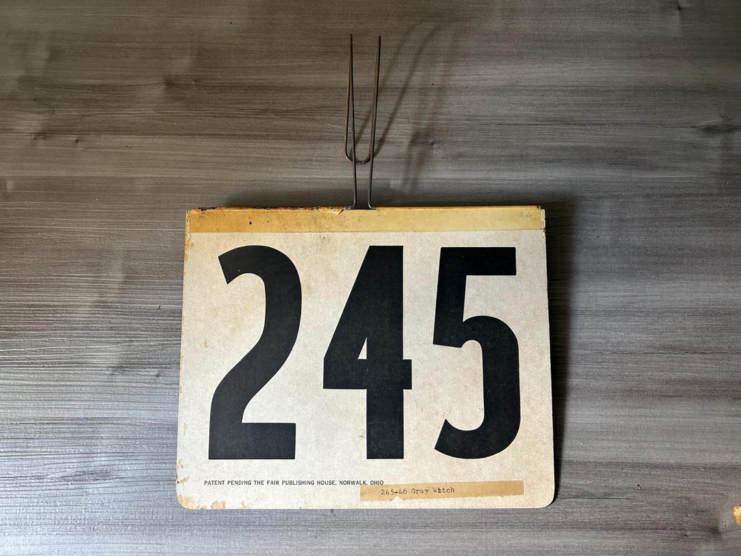 Vintage Number Cardboard Number 15, Horse Show Rider Back Numbers ...