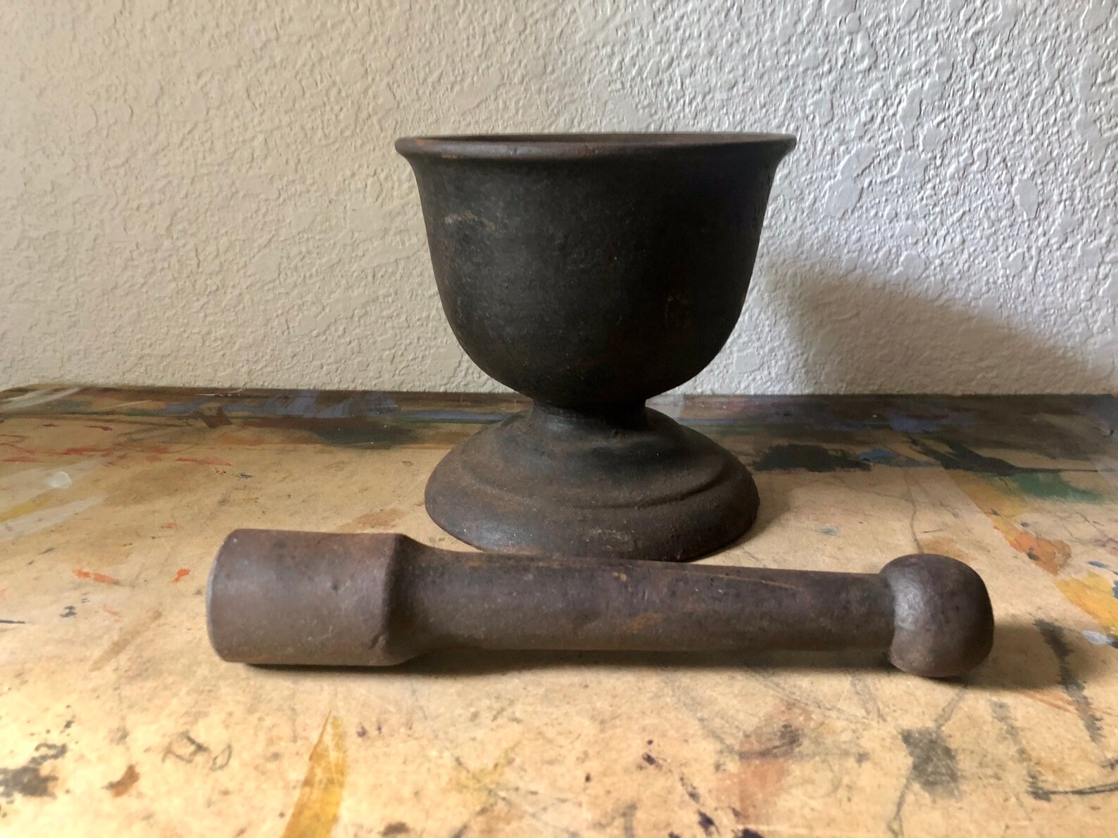 Antique Footed Cast Iron Mortar and Pestle Apothecary Mortar | Etsy