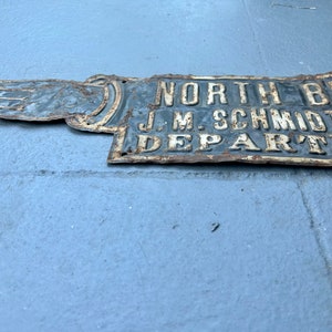 Antique 1920's Pointing Finger Advertising Sign, Antique Department ...