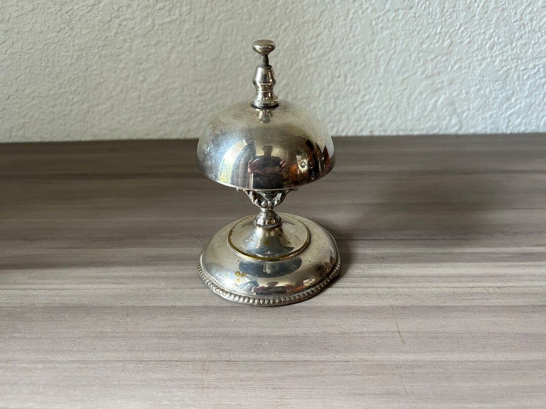 Vintage Front Desk Bell, Service Bell, Hotel Bell, Shop Bell, Desk Bell ...