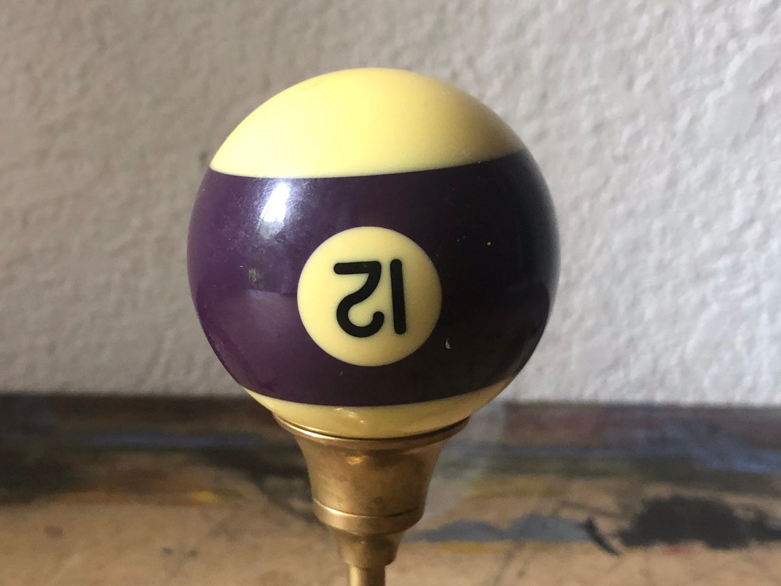 Antique Billiard Ball Purple Number 12 Standard Pool Ball | Etsy