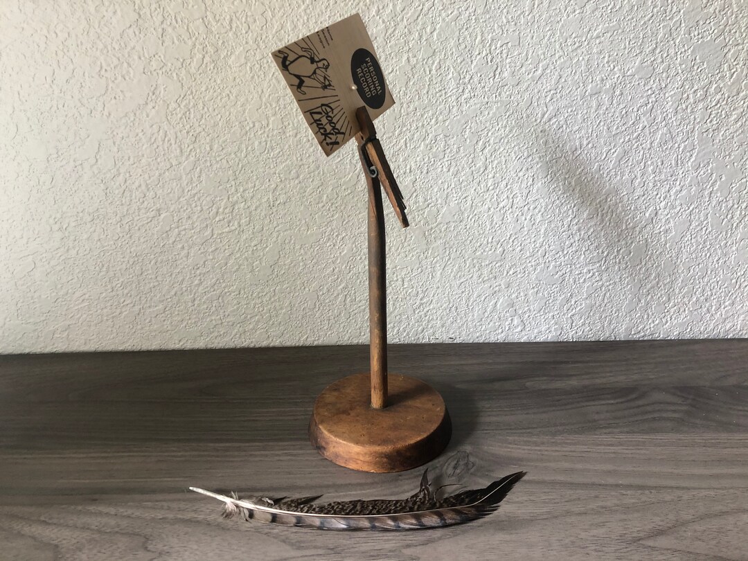 Vintage Primitive Hand Made Wood Clip Wood Note Letter Mail - Etsy