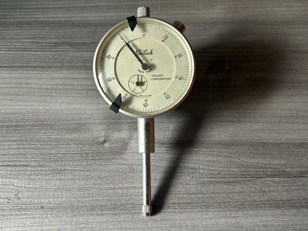 Vintage Teclock Dial Indicator Continuous Gauge Japan Lug Back AGD ...
