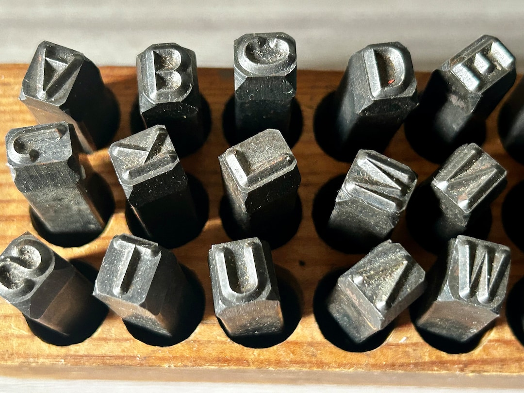 Vintage Individual Steel Letter Stamp Punch, Steel Stamps 3/8” Metal ...