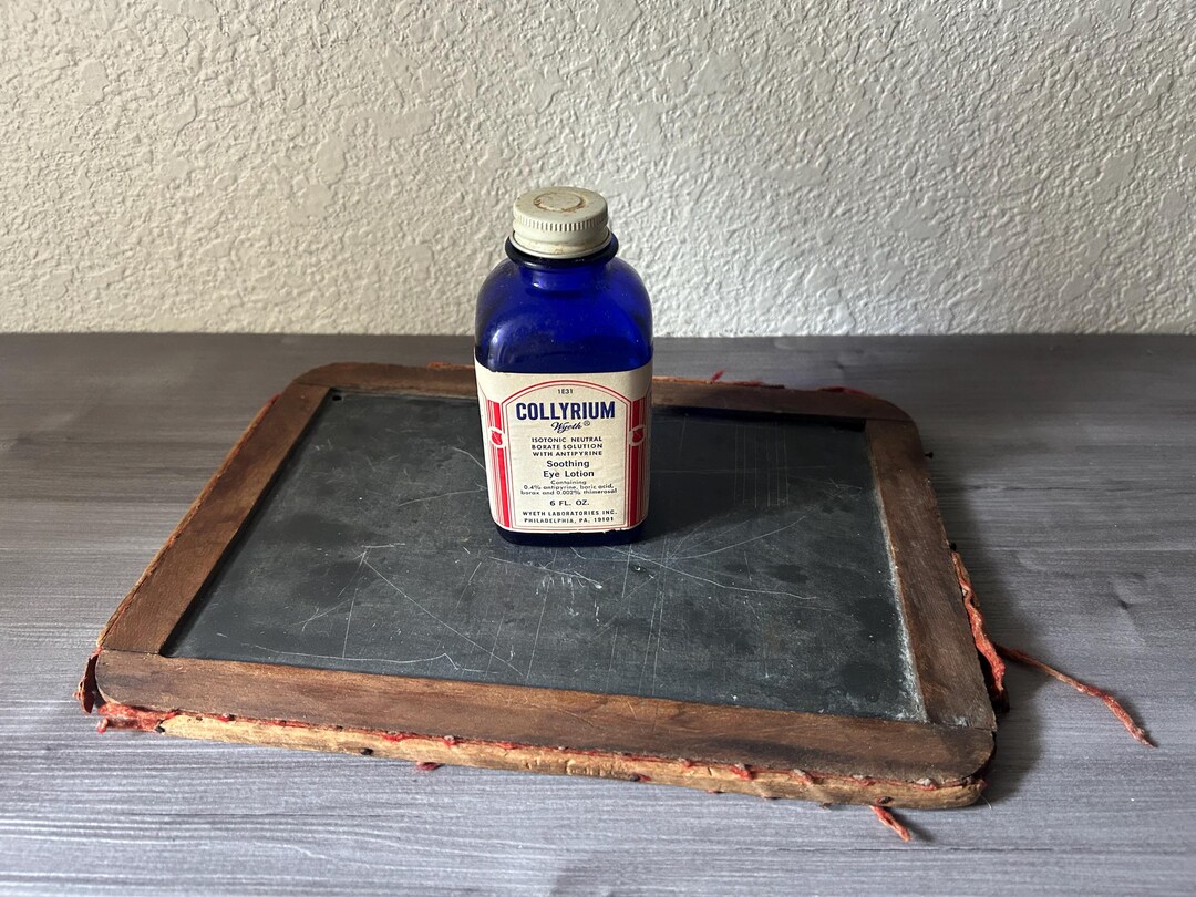Vintage Medical Eye Wash Collyrium Cobalt Blue Bottle, Vintage ...
