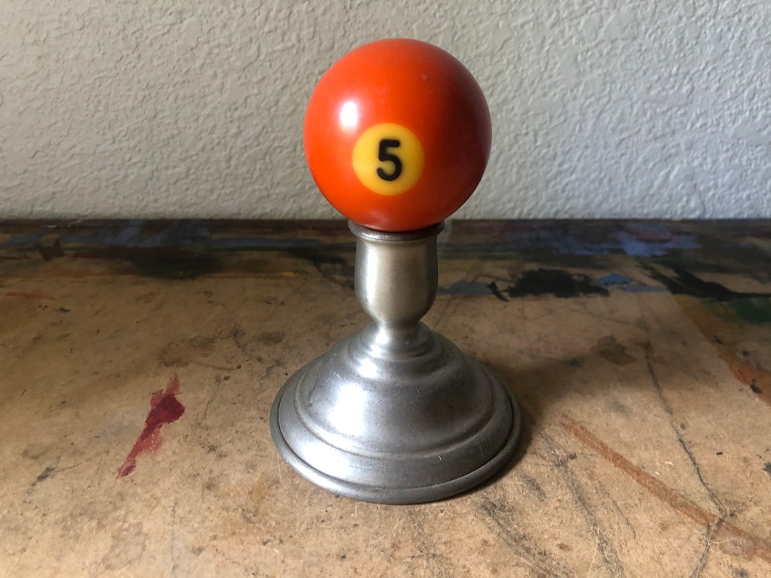 Antique Billiard Ball Orange Number 5 Standard Pool Ball Size ...