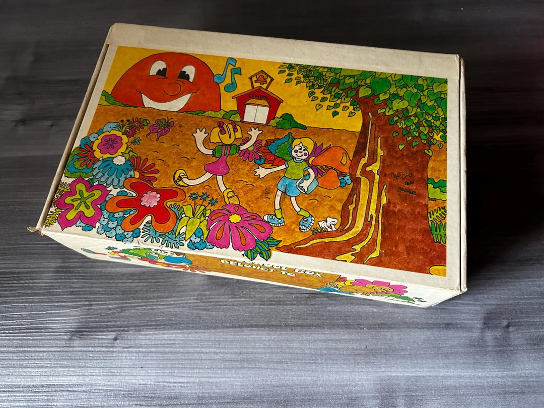 1970s School Pencil Box by General Box Co., Vintage 70s Elementary ...