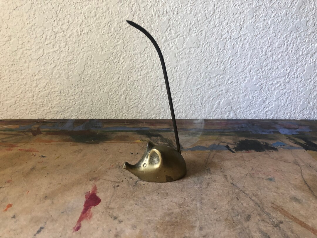 Vintage Solid Brass Mouse, Mice Shelf Sitter, Brass Animal Figure ...