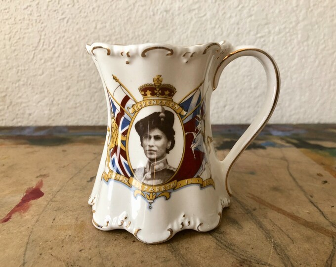 Antique Coronation Cup, Queen Elizabeth, 1953, British Royals - Etsy