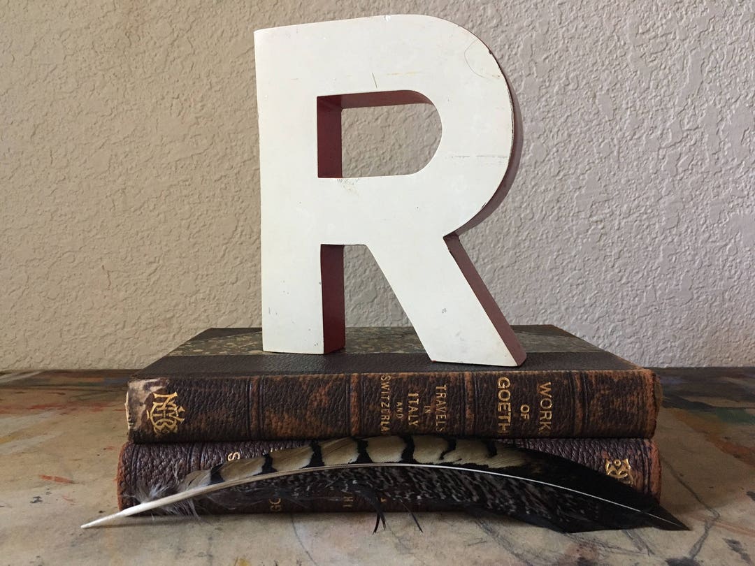 Reclaimed Metal Sign Capital Letter "r" Wedding,industrial Salvage ...