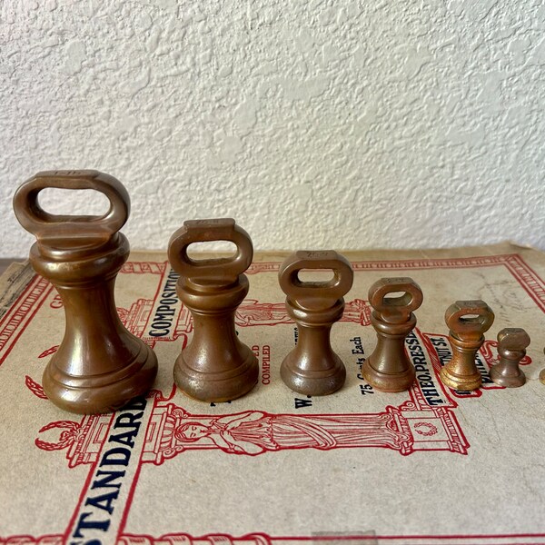 Antique French Scale Weights - Etsy