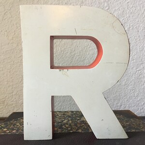 Reclaimed Metal Sign Capital Letter "r" Wedding,industrial Salvage ...