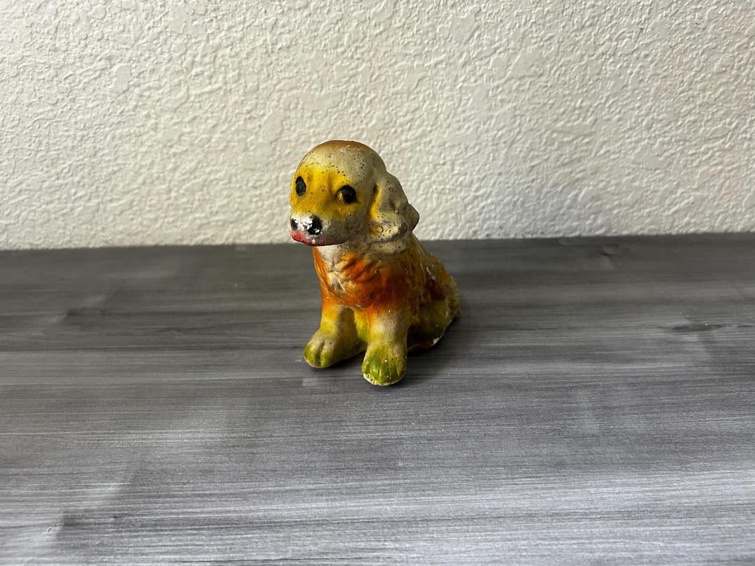 Vintage Carnival Prize Dog Figure, Vintage Carnival Chalkware, Vintage ...