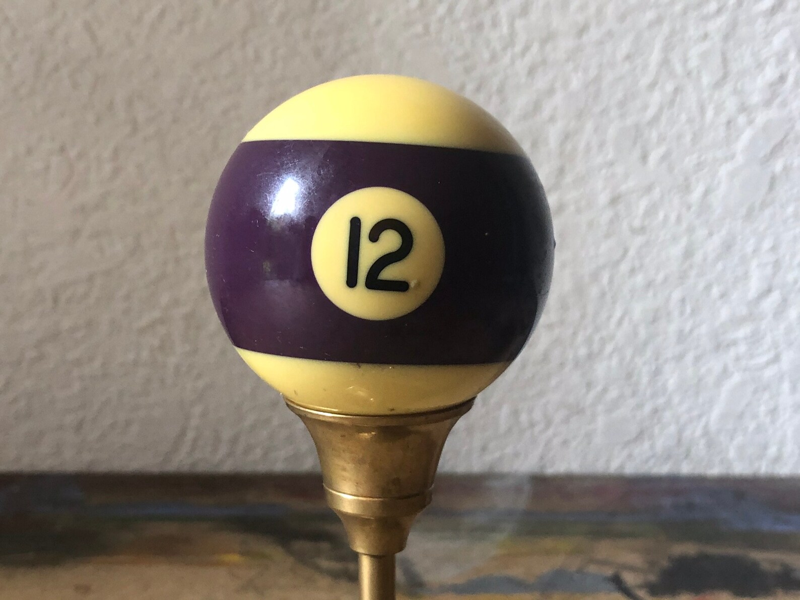 Antique Billiard Ball Purple Number 12 Standard Pool Ball - Etsy UK