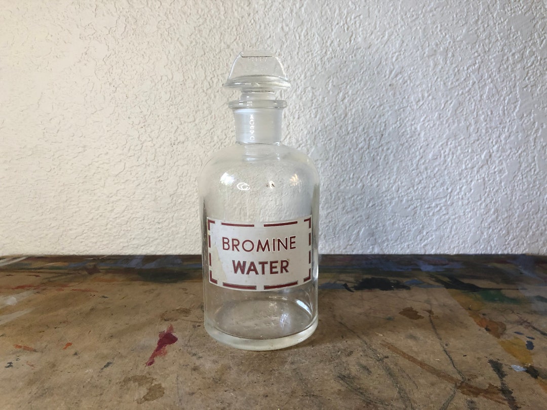 Antique Glass Pyrex Medicine Apothecary Bottle Ground Stopper, Vintage ...