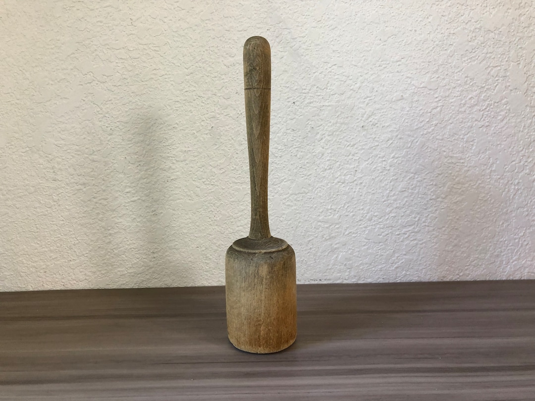 Antique Wood Pestle, Primitive Masher, Industrial Decor, Primitive ...