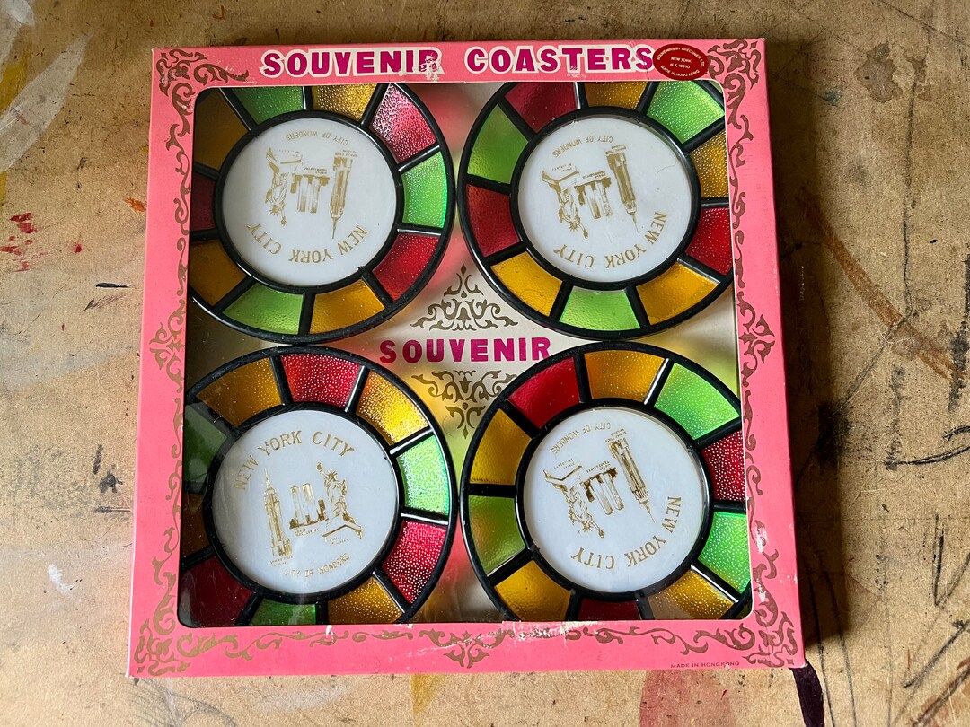 Vintage Souvenir Coasters, Vintage New York City Coasters, Vintage ...