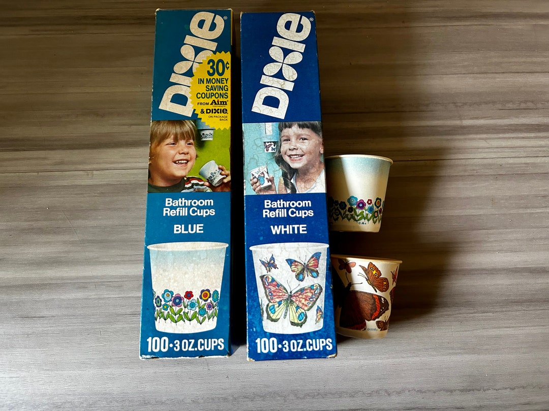 Vintage 1970s 3 Oz Dixie Cups, Flower Dixie Cups, Butterfly Dixie Cups, 180 Cups - Etsy