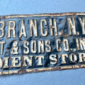 Antique 1920's Pointing Finger Advertising Sign, Antique Department ...