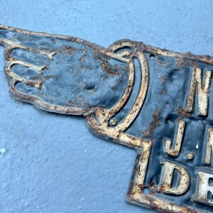 Antique 1920's Pointing Finger Advertising Sign, Antique Department ...