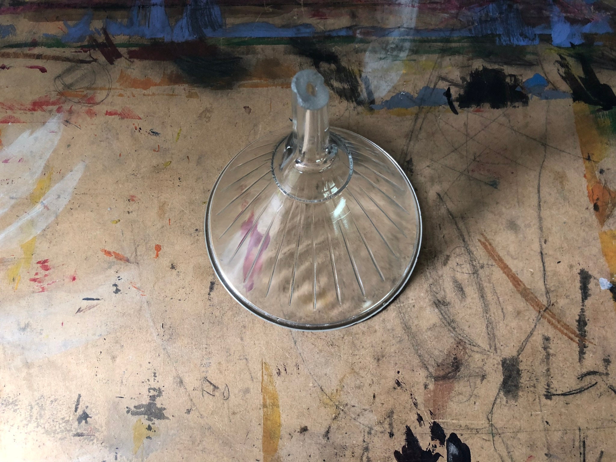 Vintage Large Glass Apothecary Funnel Vintage Glass Funnel | Etsy