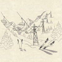 Ski Embroidery - Etsy